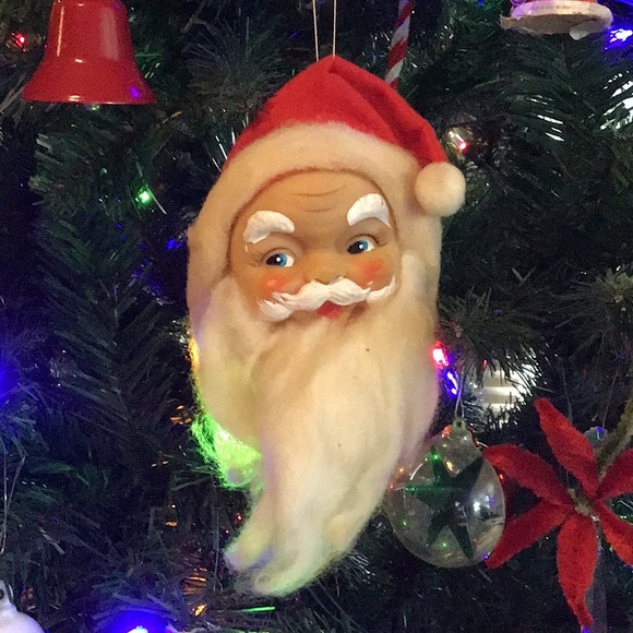 Vintage | Holiday | Vintage Santa Claus Head Floral Pick 96s | Poshmark